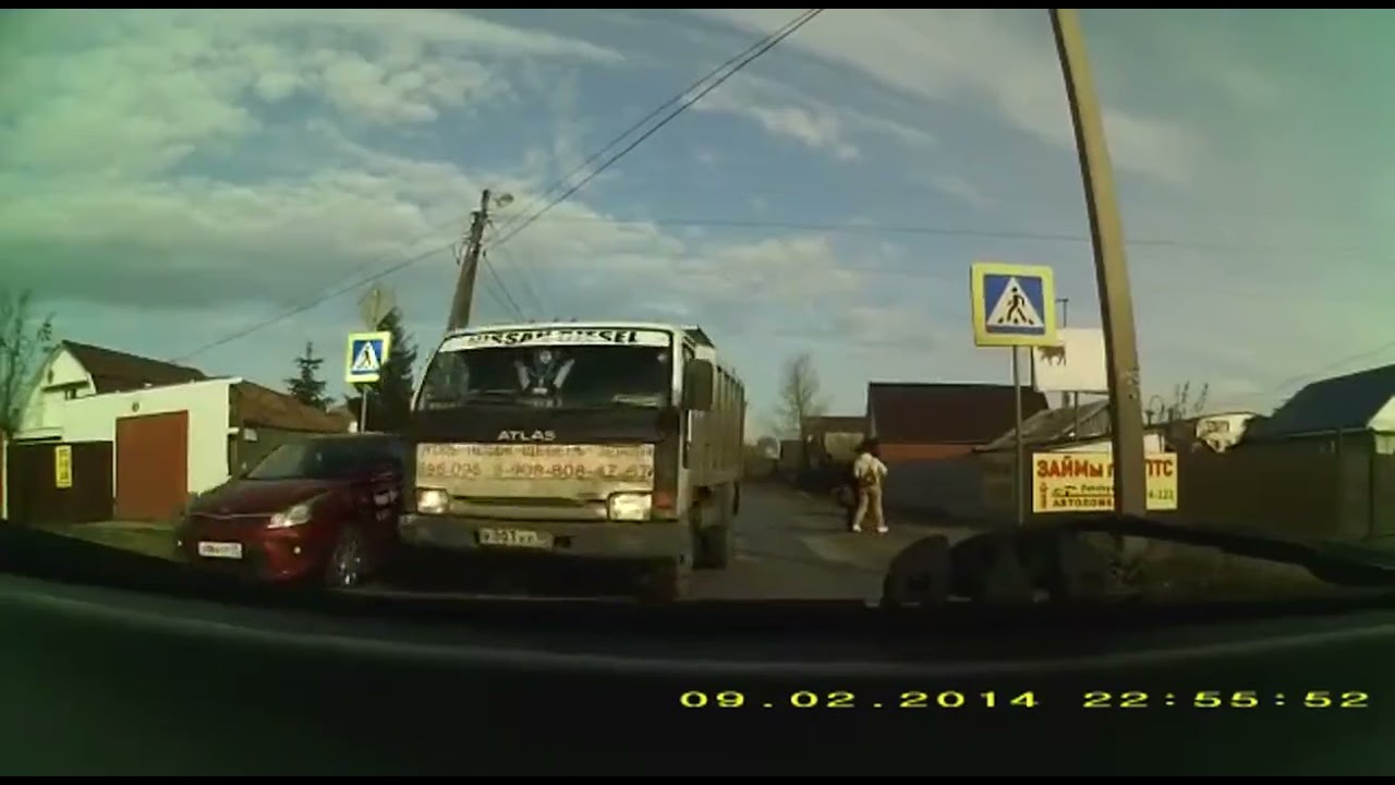 Very close call on pedestrian crossing - YouTube