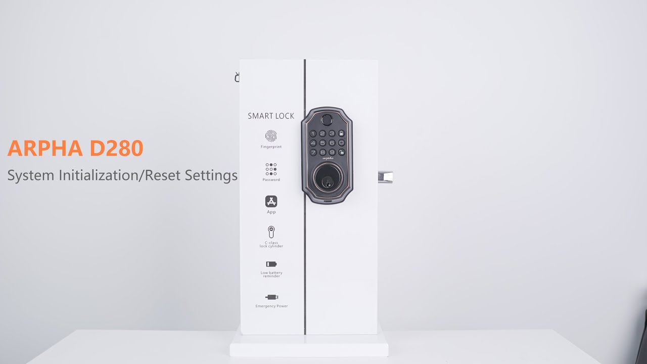 ARPHA D280 System Initialization/Reset Settings Video Guide | 100 Code Smart Fingerprint Door ...