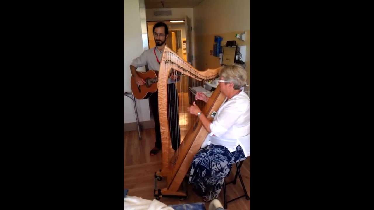 Live healing music at the bedside for patient in the hospital - harp ...