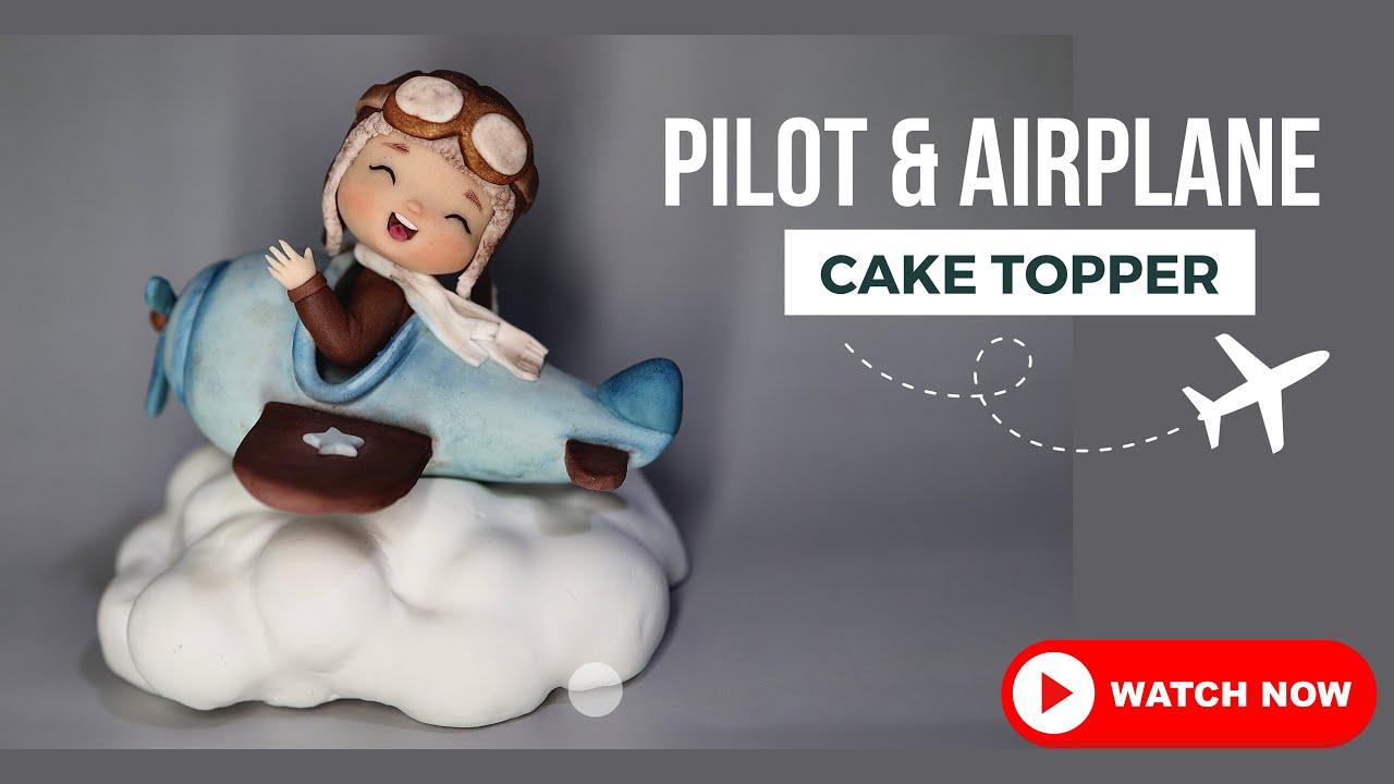 Pilot & Airplane Cake Topper - YouTube