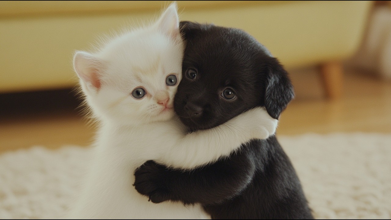 Cats And Dogs Fluffy Adorable Kissing - YouTube