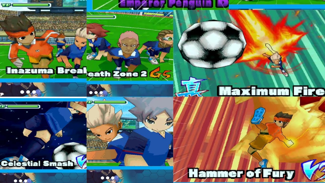 INAZUMA ELEVEN GREAT ROAD OF HEROES : INAZUMA LEGEND JAPAN ALL HISSATSU ...
