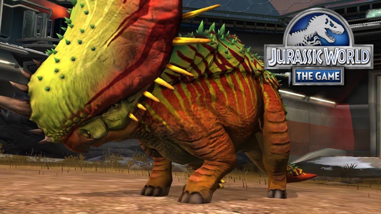 JURASSIC WORLD THE GAME EL CABEZÓN PACHYCERATOPS AL NIVEL MÁXIMO - YouTube