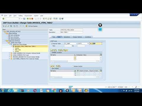3 SAP ABAP Smartforms Table Printing - YouTube