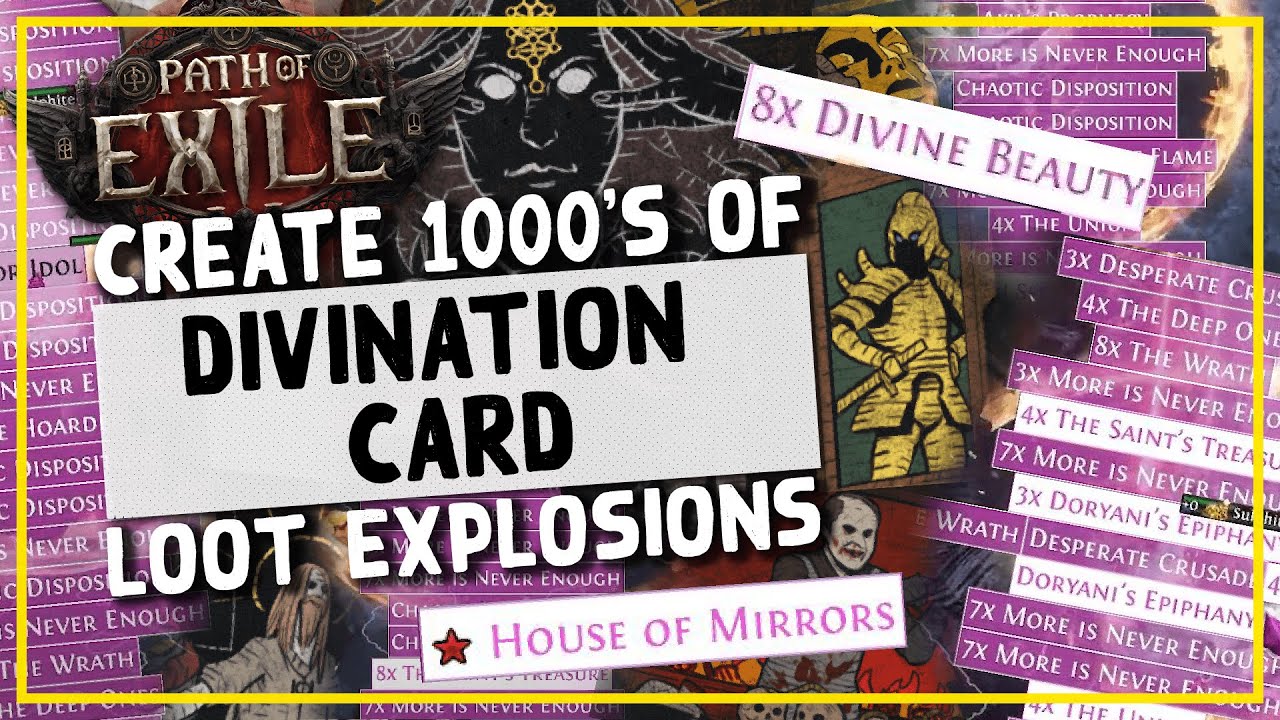 PoE 1 | GENERATE 1000'S OF DIV CARDS A MAP - Phrecia Diviner's ...