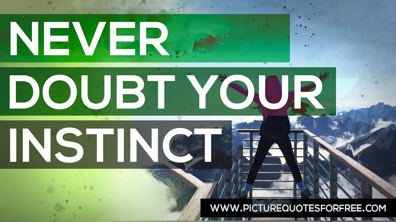 Never Doubt Your Instinct - YouTube