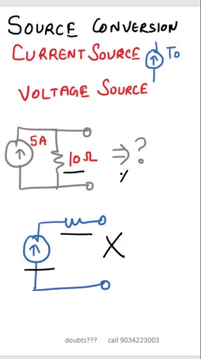 #shorts current source to voltage source conversion - YouTube