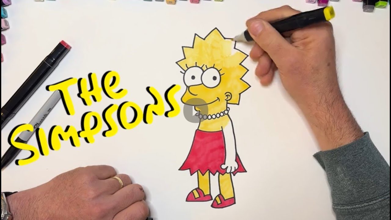 How to Draw Lisa Simpson from The Simpsons - YouTube