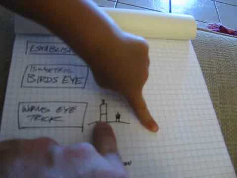 Isometric Bird's Eye - Worm's Eye Trick - YouTube