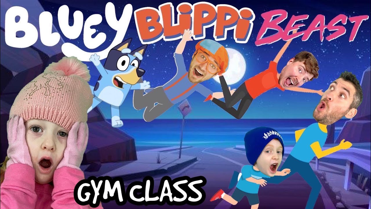 BLUEY, BLIPPI, MrBEAST GYM CLASS! (Video Game Workout For Kids) - YouTube
