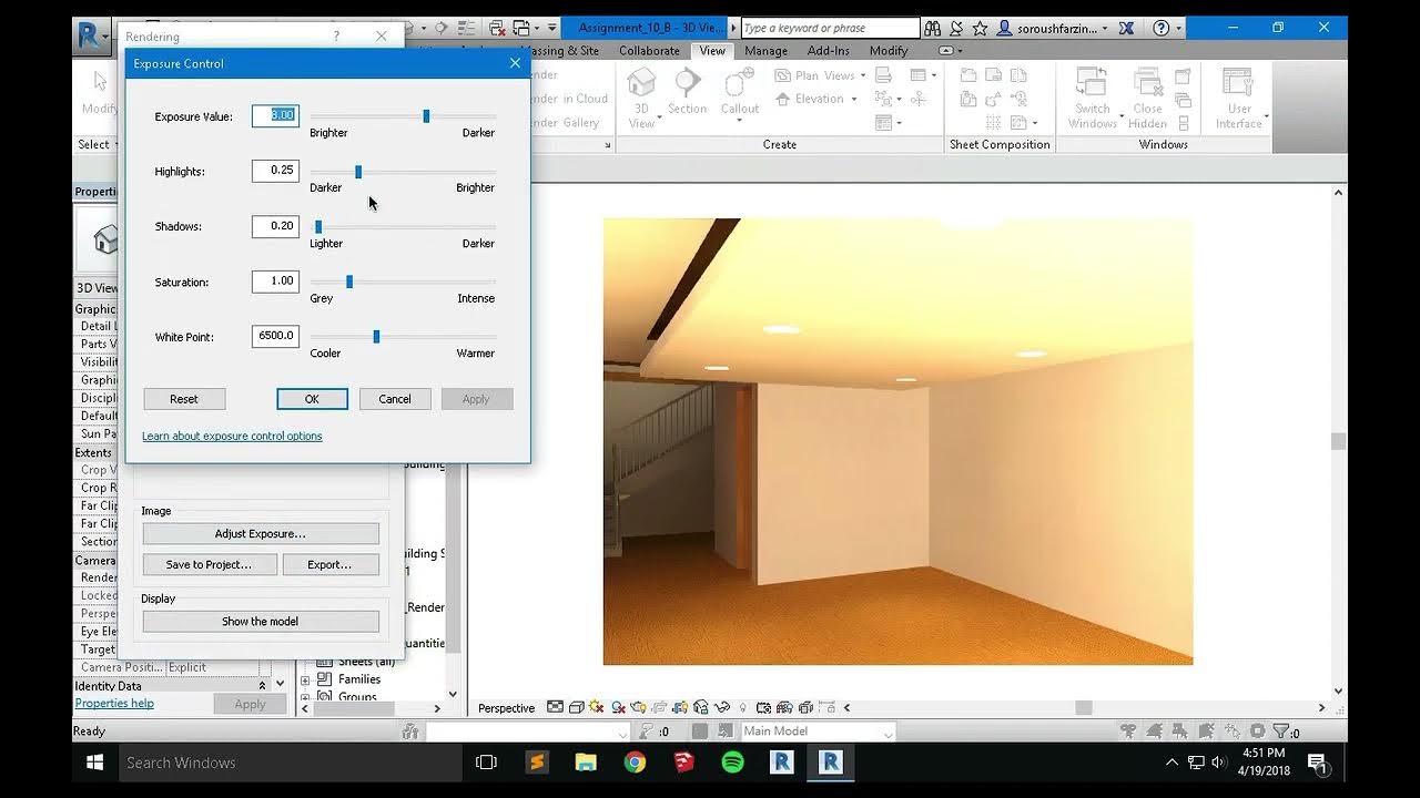Revit Tutorial 4 | Class 18 | Interior Rendering - YouTube