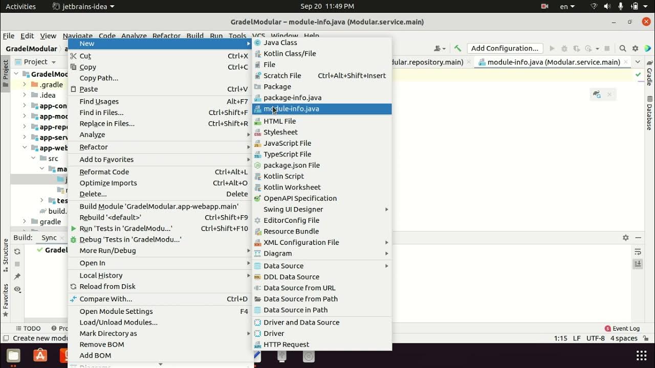 Gradle multi Module in java project sample ( Intellij idea 2021 ) - YouTube