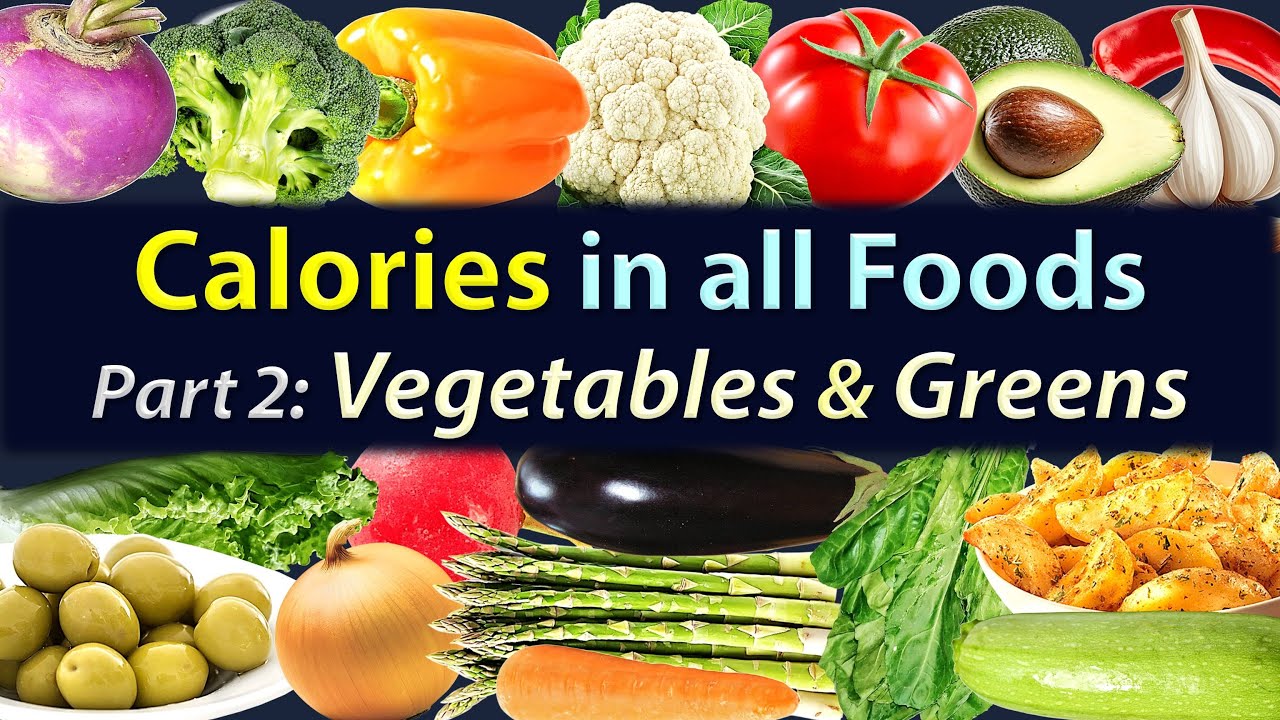 Food Calorie Chart – Part 2: All Vegetables & Greens Calories – High ...
