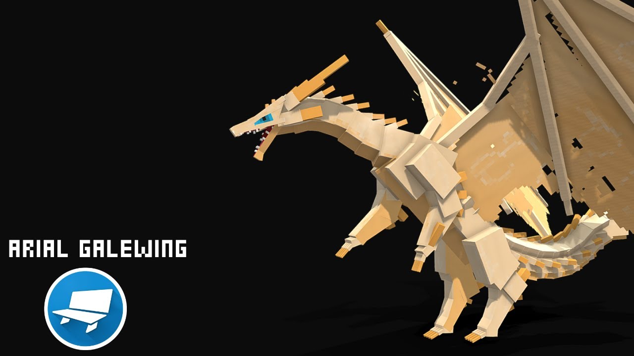 Arial Galewing Dragon ~ Blockbench ~ Timelapse - YouTube