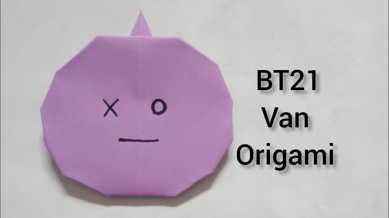 how to make BT21 Van origami - YouTube