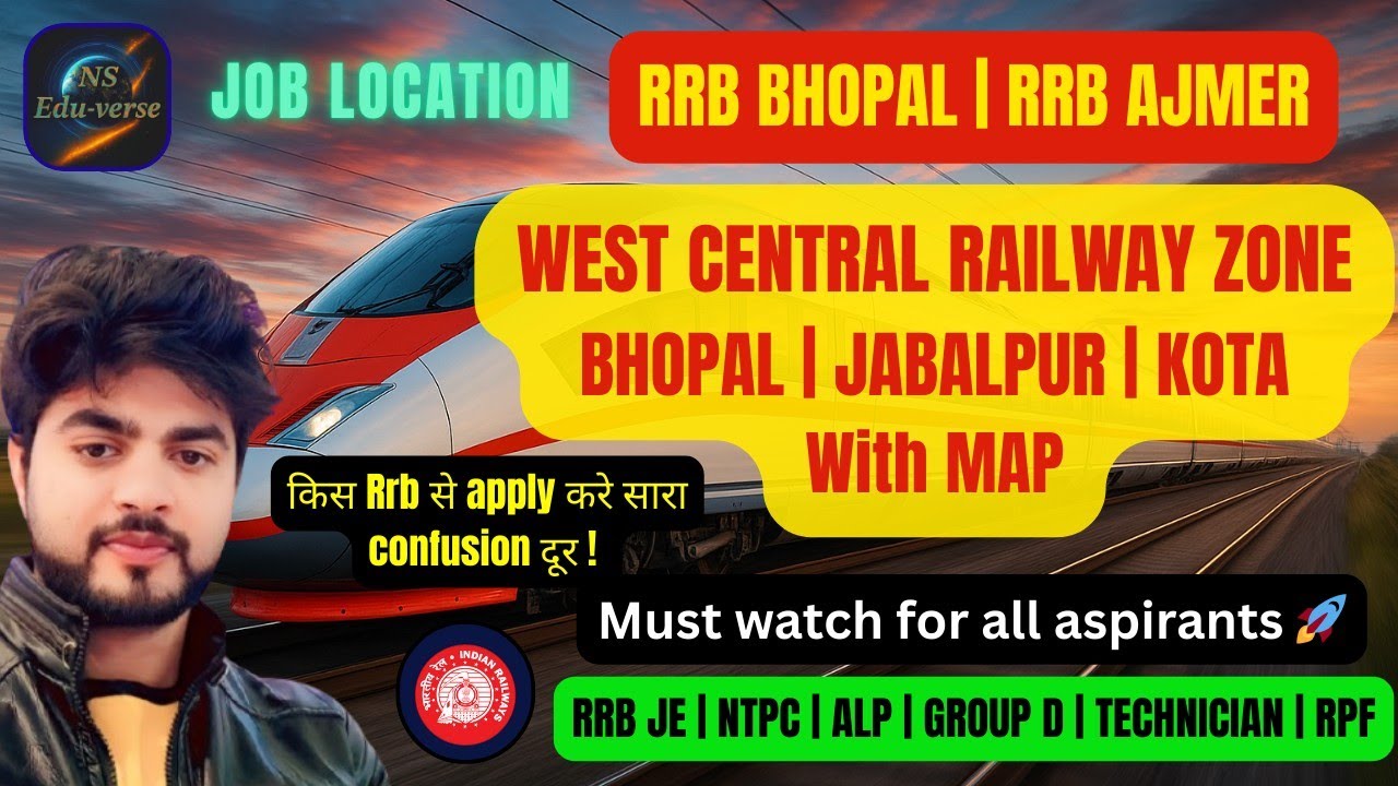 West Central Railway Zone (WCR) | Divisions, Map & Which RRB? #rrb # ...