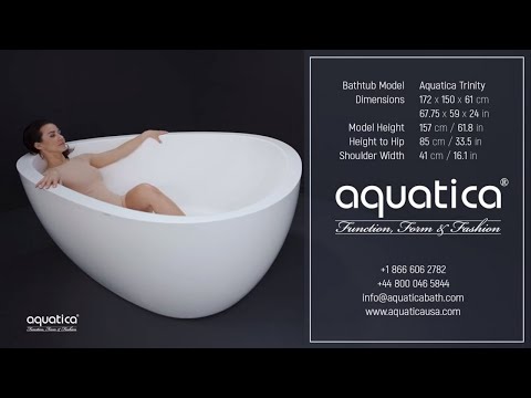 Aquatica Trinity Freestanding Bathtub Demo Video for Short People