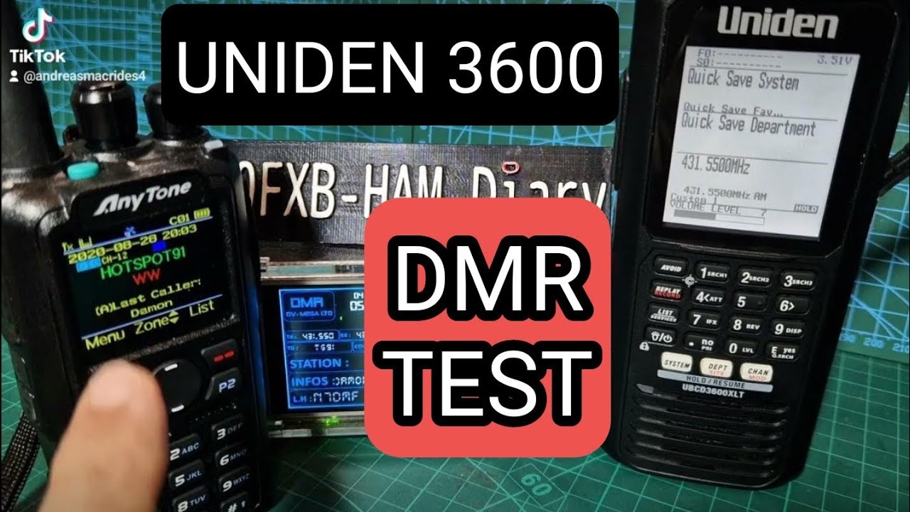 UNIDEN UBCD 3600 SCANNER , DMR TEST - YouTube
