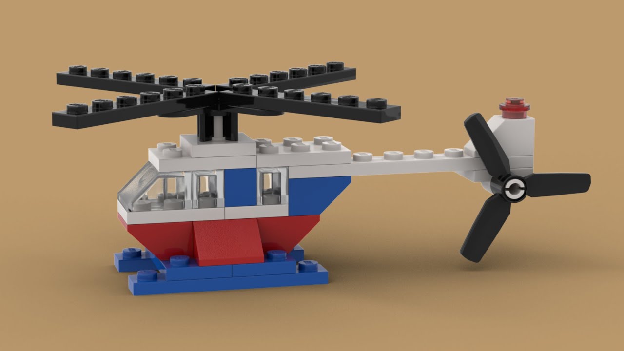 LEGO Mini Helicopter Easy Tutorial - YouTube