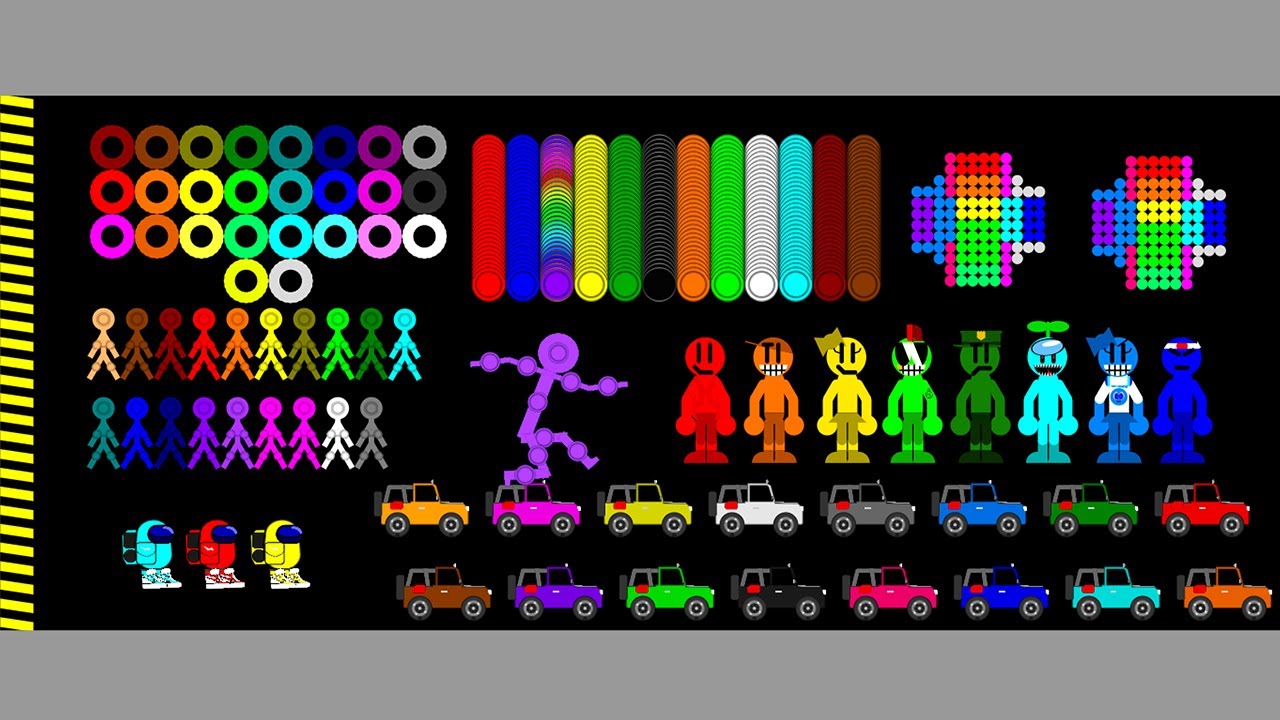 Mix All (Rings, Worm, Marble, RTTB, Cars, Among Us) Survival Race in ...