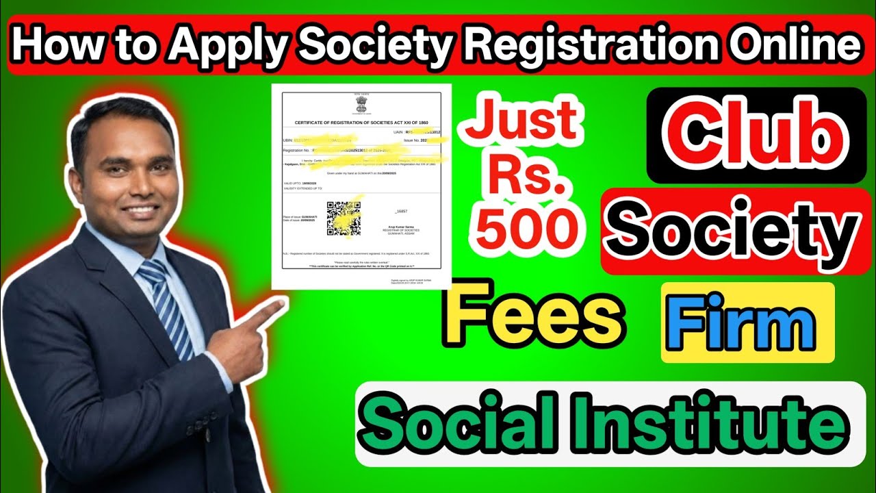 How to Apply Society, Firm, Club , Social Institutes, Registration ...