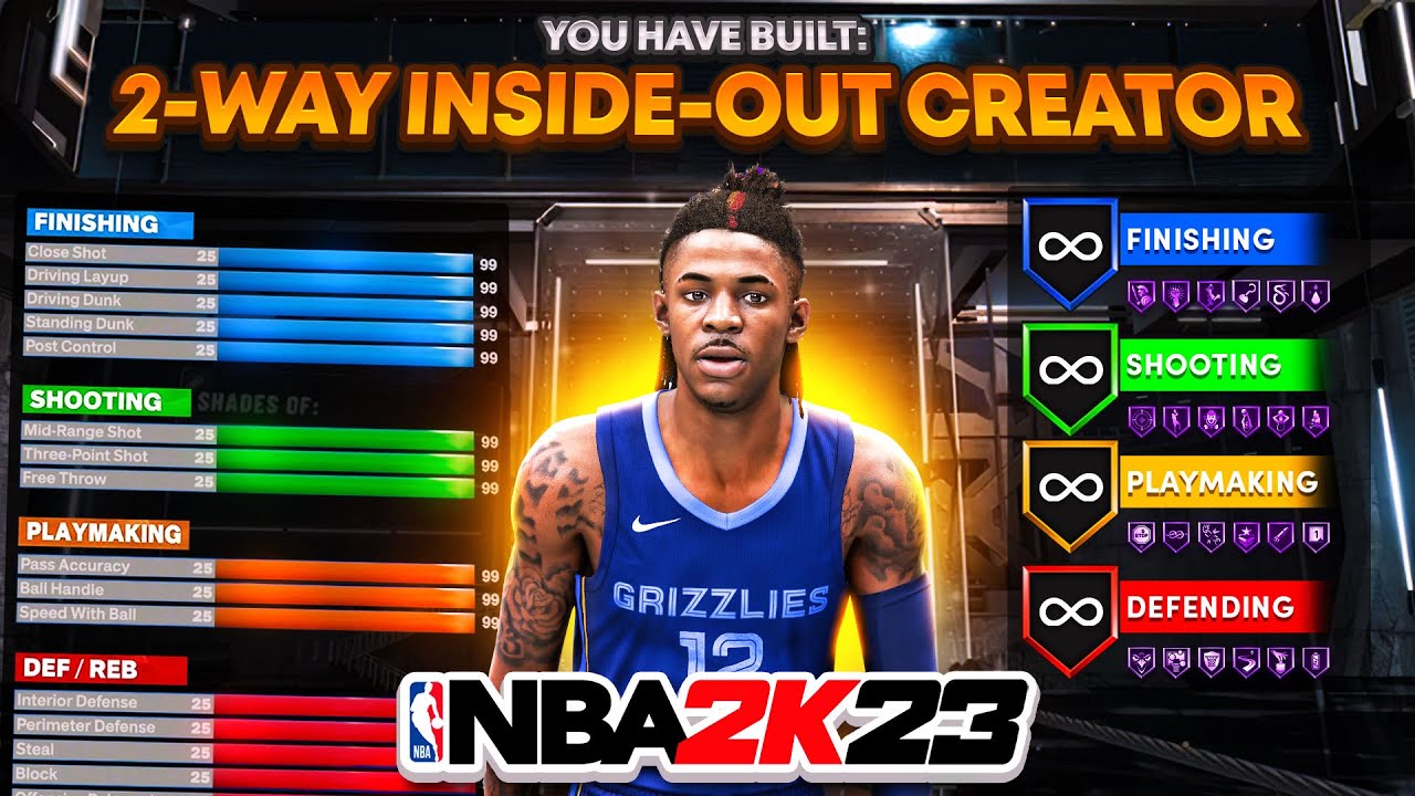 GAMEBREAKING JA MORANT BUILD is a DEMIGOD in NBA 2K23! *RARE* ALL AROUND BUILD! Best Badges ...