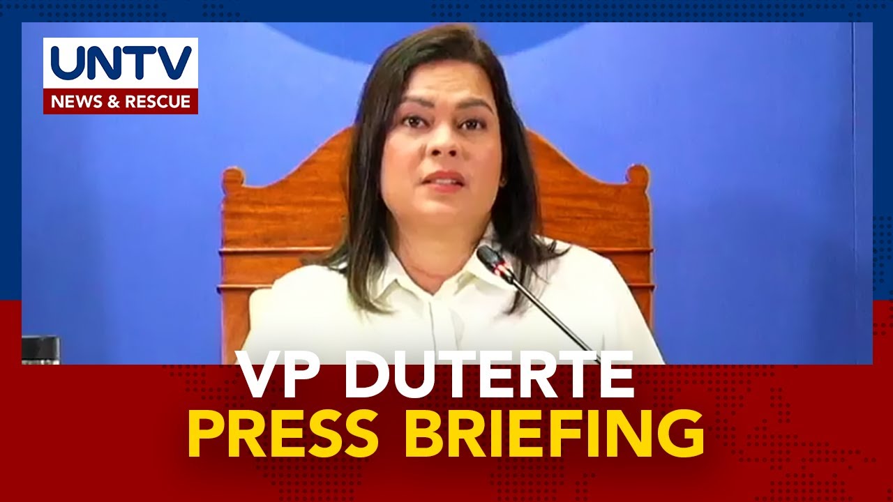 VP Sara Duterte, nagsasagawa ng press conference | October 18, 2024 ...