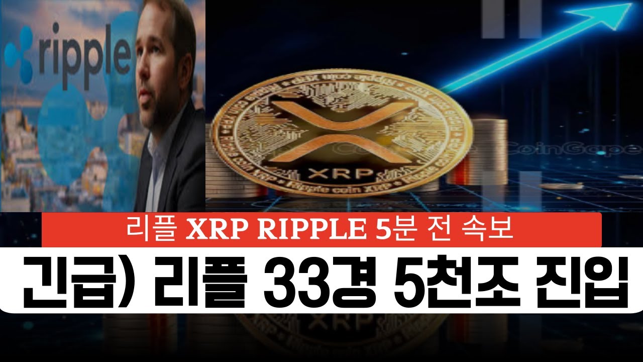 리플코인 5분전 속보 긴급 리플 Xrp 33경 5천조 진입 시그널 포착 리플 리플전망 리플분석 리플호재 리플코인