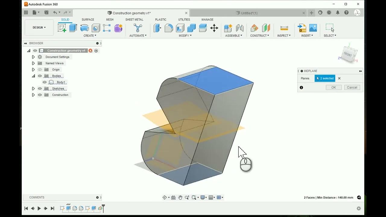 Fusion 360 - Construction planes - YouTube