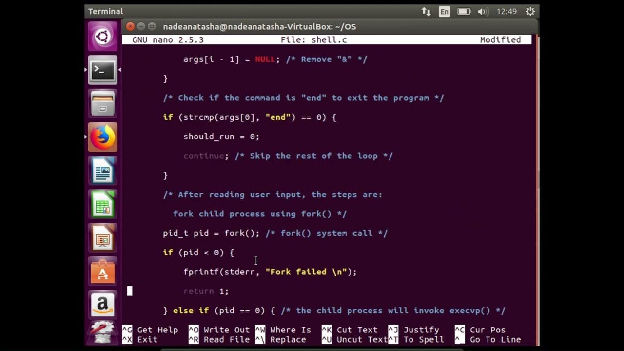Lab 3 UNIX shell - YouTube