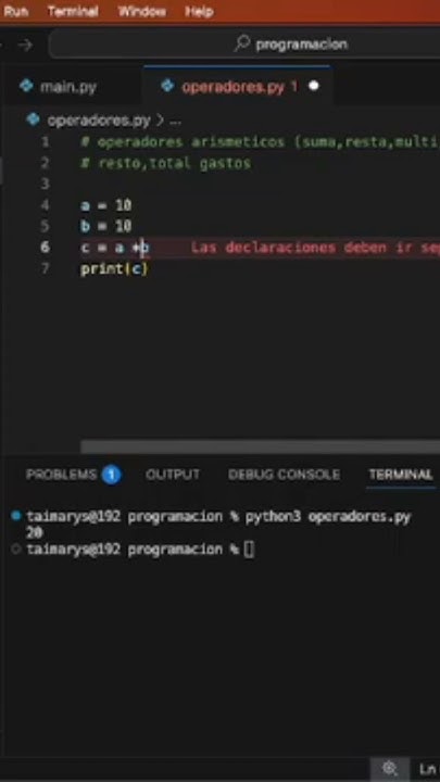 Aprende sobre los operadores aritméticos en Python 🐍En este video #python #programacion - YouTube