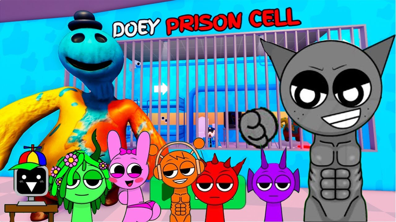 Sprunki Gray Bot Playing Does Poppy Playtime Barry's Prison Run Obby | ROBLOX | Incredibox ...