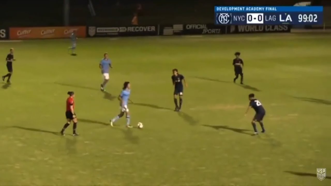 #6 Justin Haak, NYCFC CM - U-19 DA Finals vs LA Galaxy - YouTube