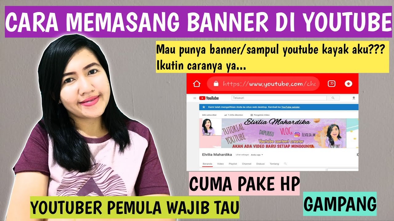 CARA MEMASANG BANNER DI YOUTUBE - YouTube