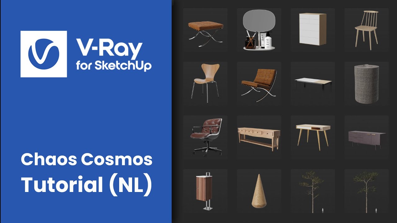 V-Ray Scenes renderklaar aankleden met Chaos Cosmos (NL tutorial) - YouTube