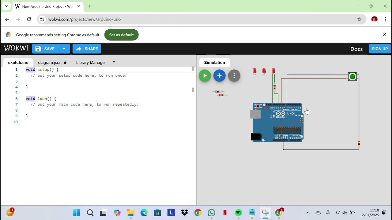TUTORIAL MEMBUAT RANGKAIAN MIKROKONTROLER SEDERHANA LED 3 LAMPU MENGGUNAKAN ARDUINO UNO - YouTube