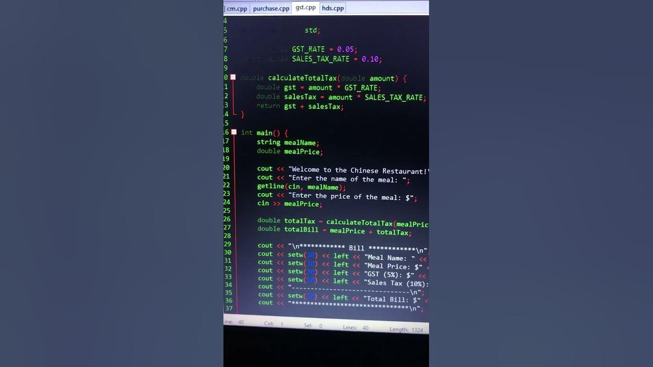 Chinese Meal C Coding Cpp Code Codemasters Codinglife Codingninja Coderstokyo Coders