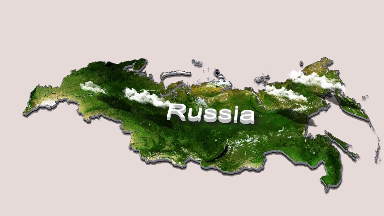 Russia 3d Map Free Stock Footage + After Effect Project File - YouTube