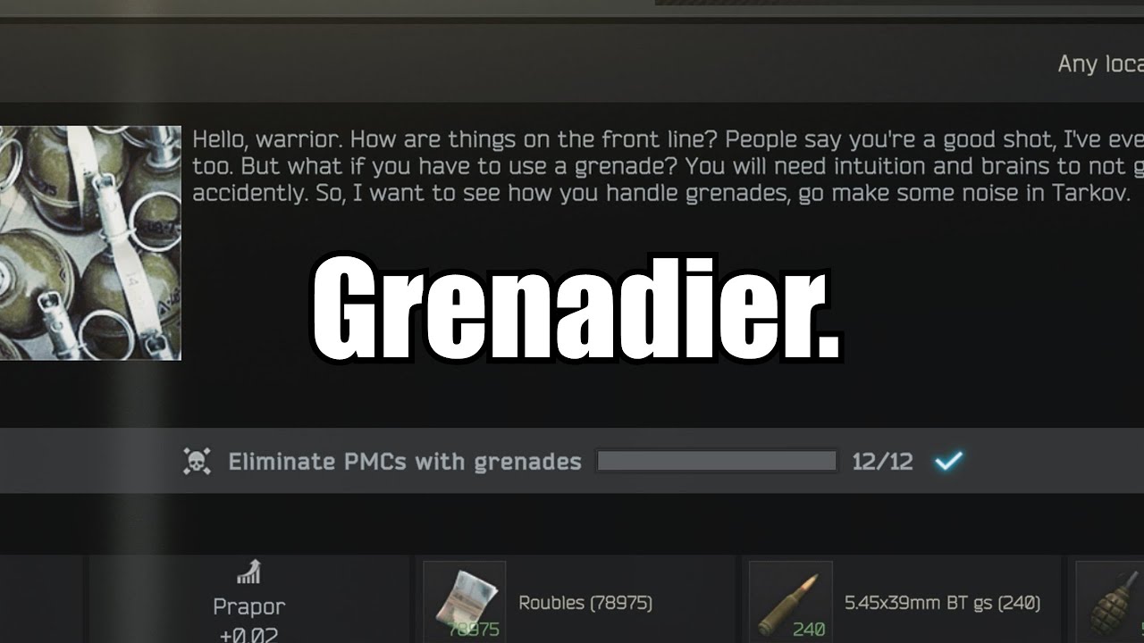 [EFT] Grenadier - YouTube