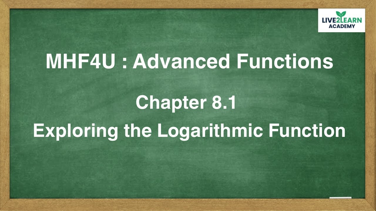8.1 Exploring the Logarithmic Function - Grade 12 Advanced Functions ...