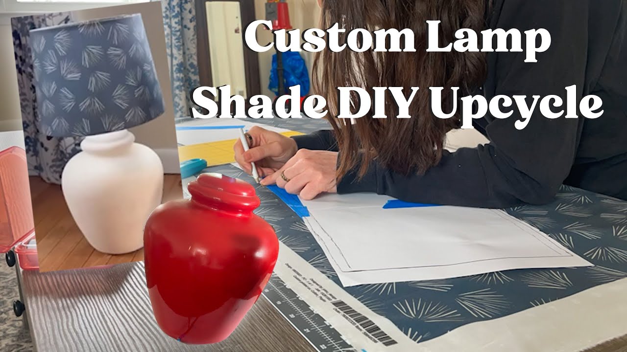 Easy DIY Lampshade Using Fabric | No Sew Recovered Lamp Shade Hack ...