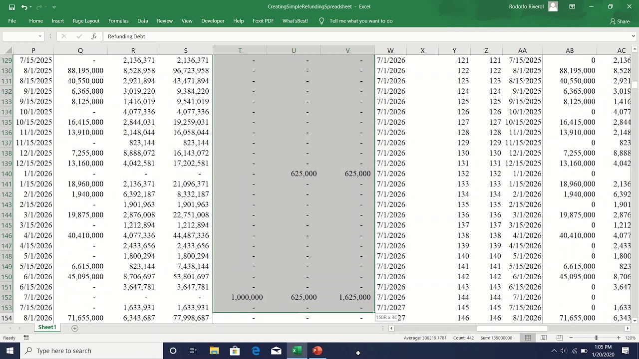 Excel Bond Training Video 2: Building A Simple Bond Refunding In Excel ...