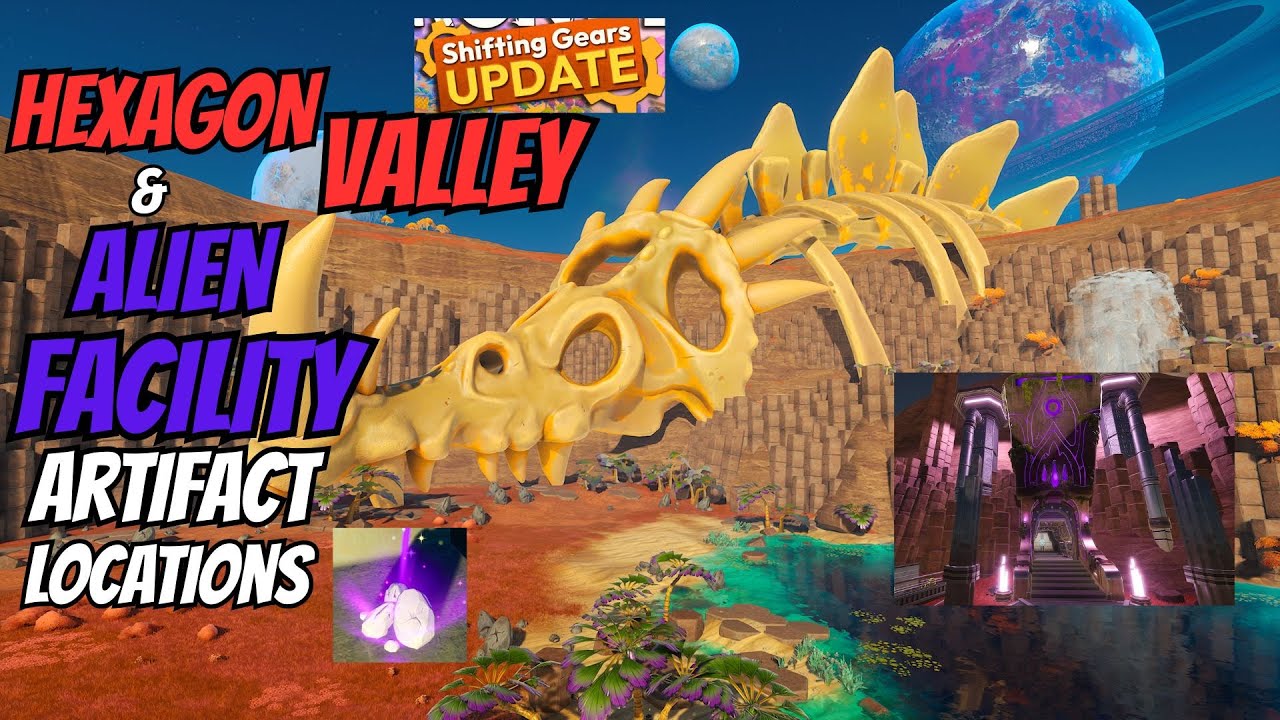 Hexagon Valley & Alien Facility Artifact Locations Lightyear Frontier - YouTube