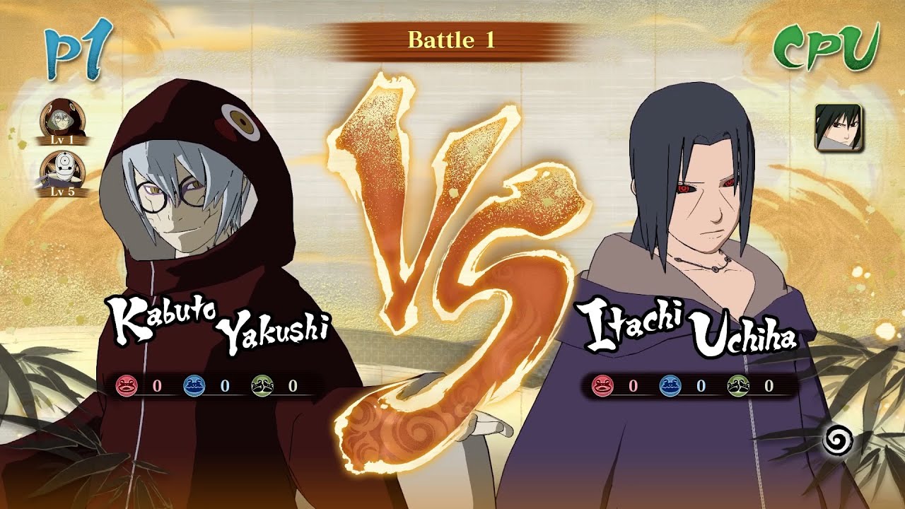 KABUTO (Snake Cape) vs ITACHI (Reanimation) lose 2 time😒😒 - YouTube
