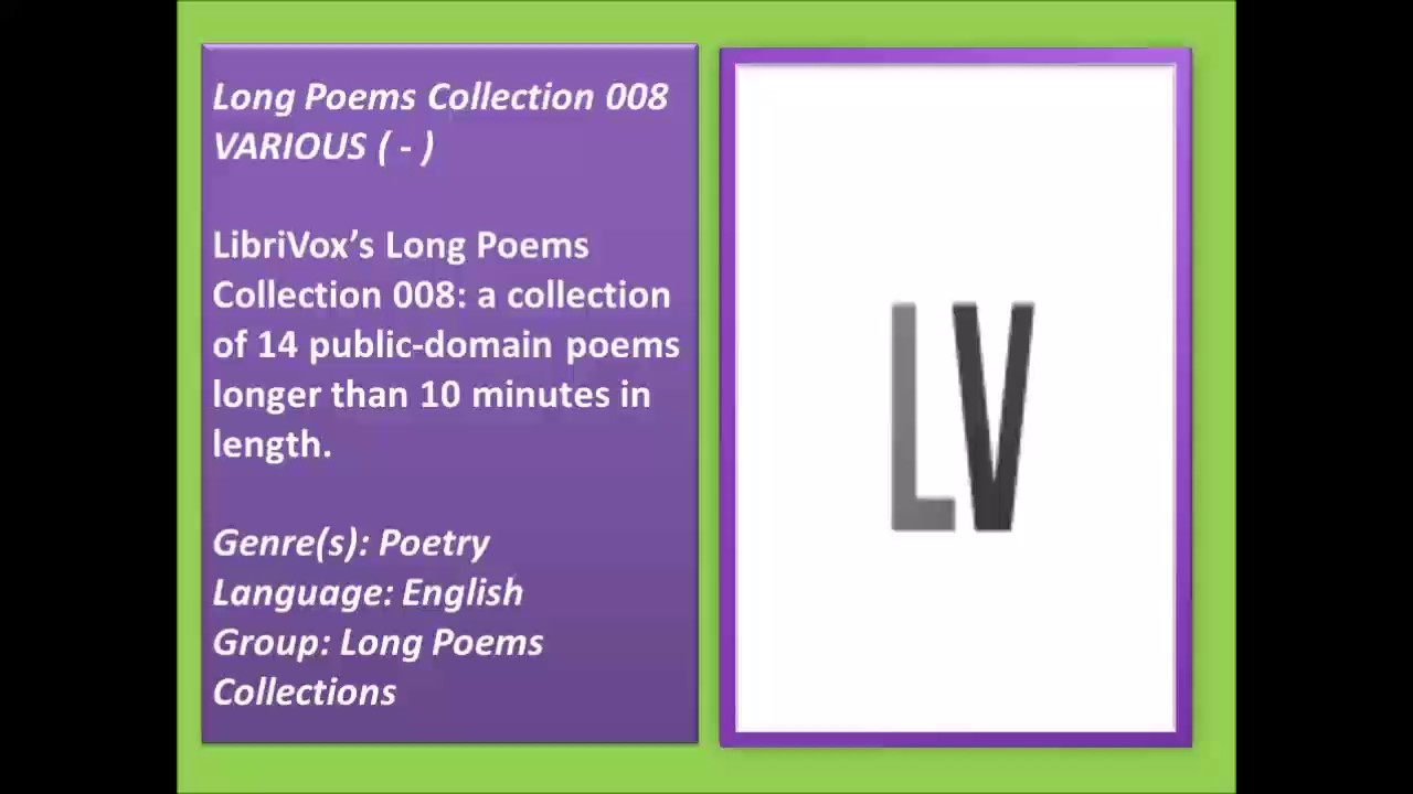 Long Poems Collection 008 (FULL Audiobook) - YouTube