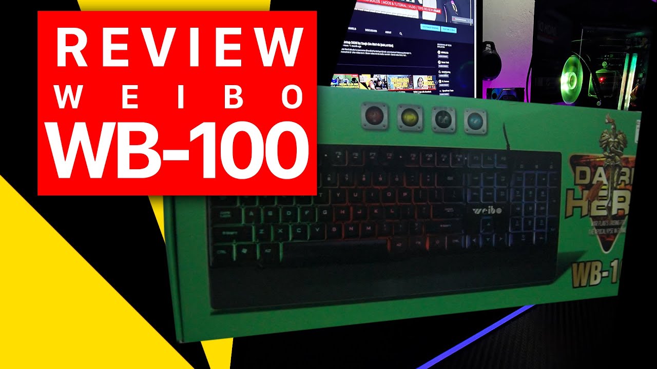 WEIBO WB-100 REVIEW - Backlit Keyboard Murah 2018? KAW-KAW MURAH - YouTube