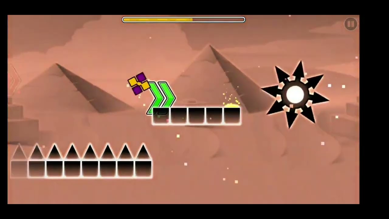 the first few sections of triangular but i made a geometry dash layout ...