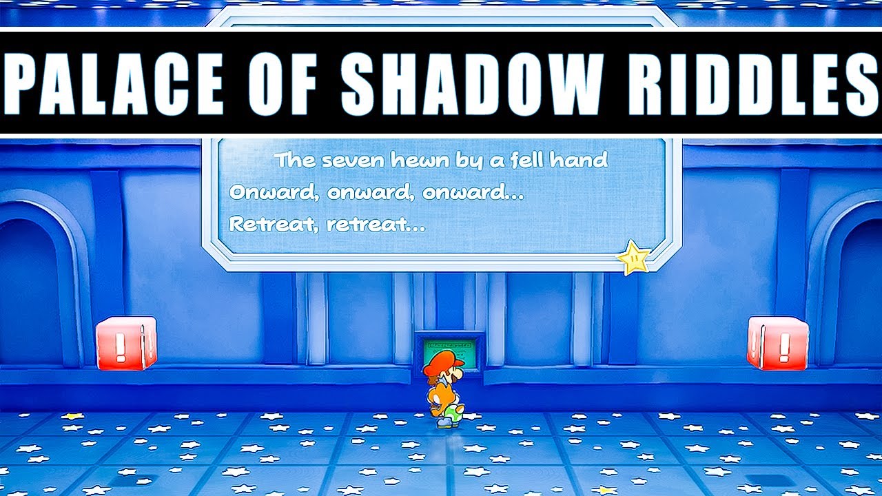 Paper Mario The Thousand Year Door Palace of Shadow Riddles Nintendo ...