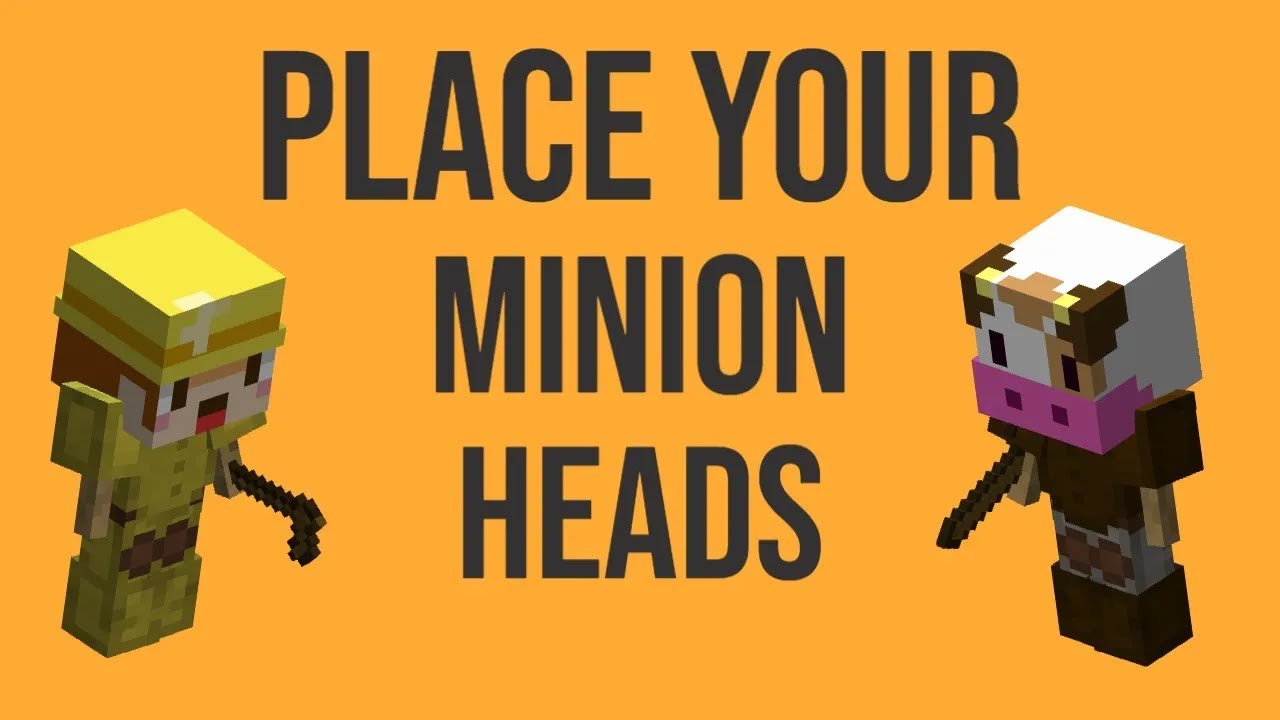How to make GLITCHED PLACEABLE MINION HEADS on Hypixel Skyblock ...