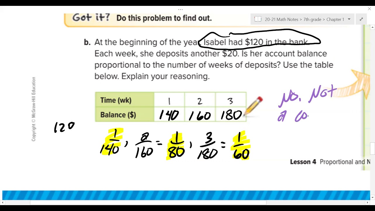 1.4 Proportional and Nonproportional Relationships - YouTube